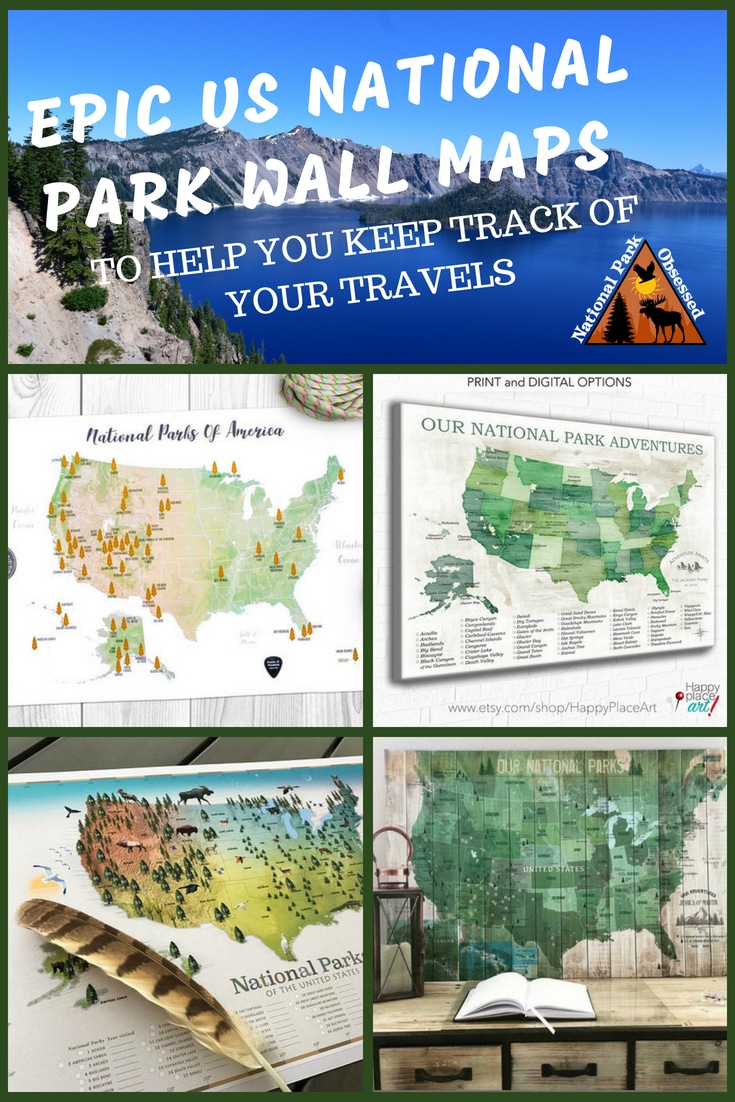 Epic US National Park Wall Maps To Help You Keep Track Of Your Travels ...