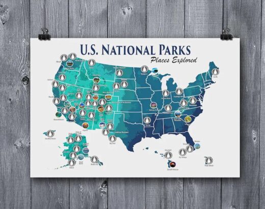 15+ Best National Park Scratch Off Maps: Top Picks For 2021 - National ...