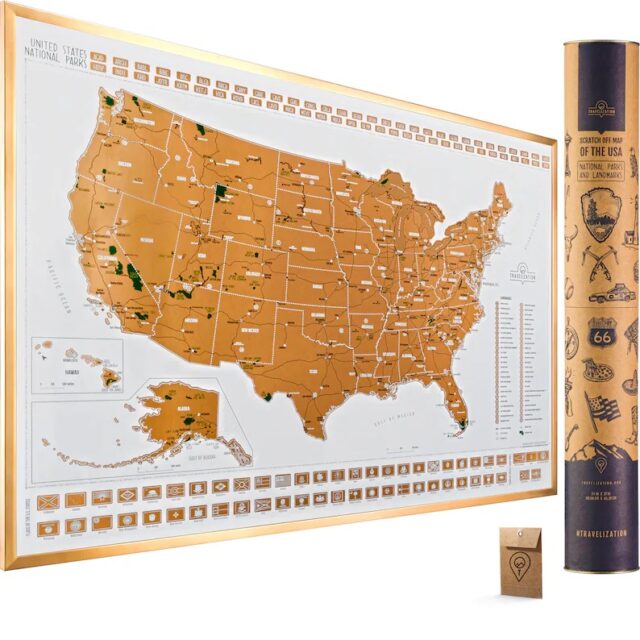 15+ Best National Park Scratch Off Maps: Top Picks For 2021 - National ...