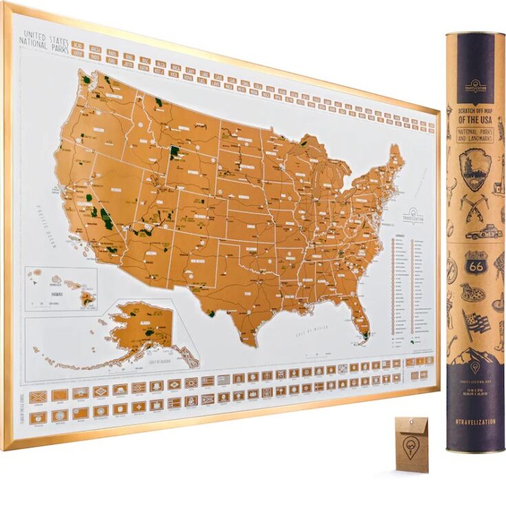 15+ Best National Park Scratch Off Maps: Top Picks For 2021 - National ...