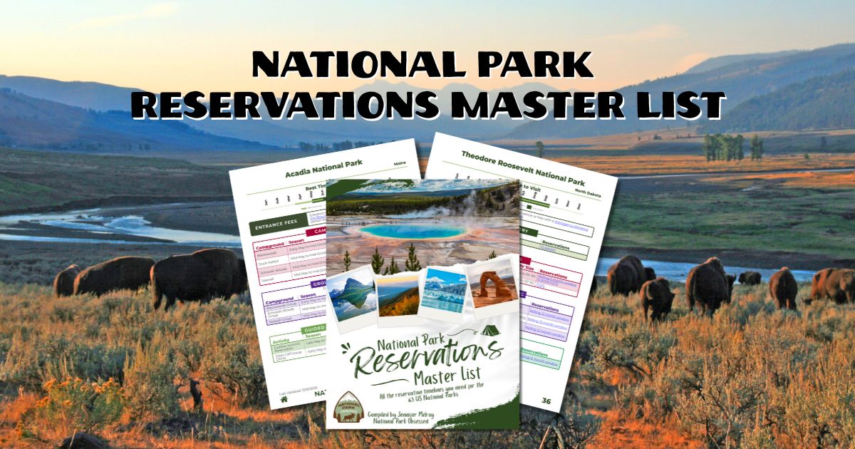 National Park Reservations Master List (2026) - National Park Obsessed